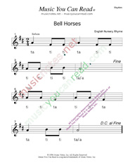 "Bell Horses" English Nursery Rhyme, Bell horses, bell horses, What's ...